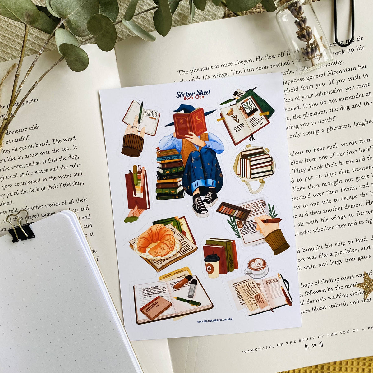 Book Club Sticker Sheet — WashiGang