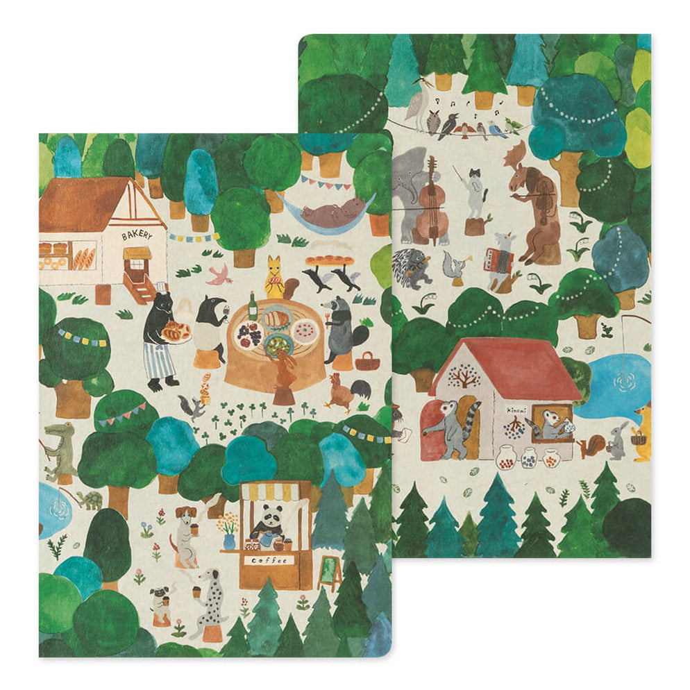 Midori Yuru Log B6 Notebook - Forest — WashiGang