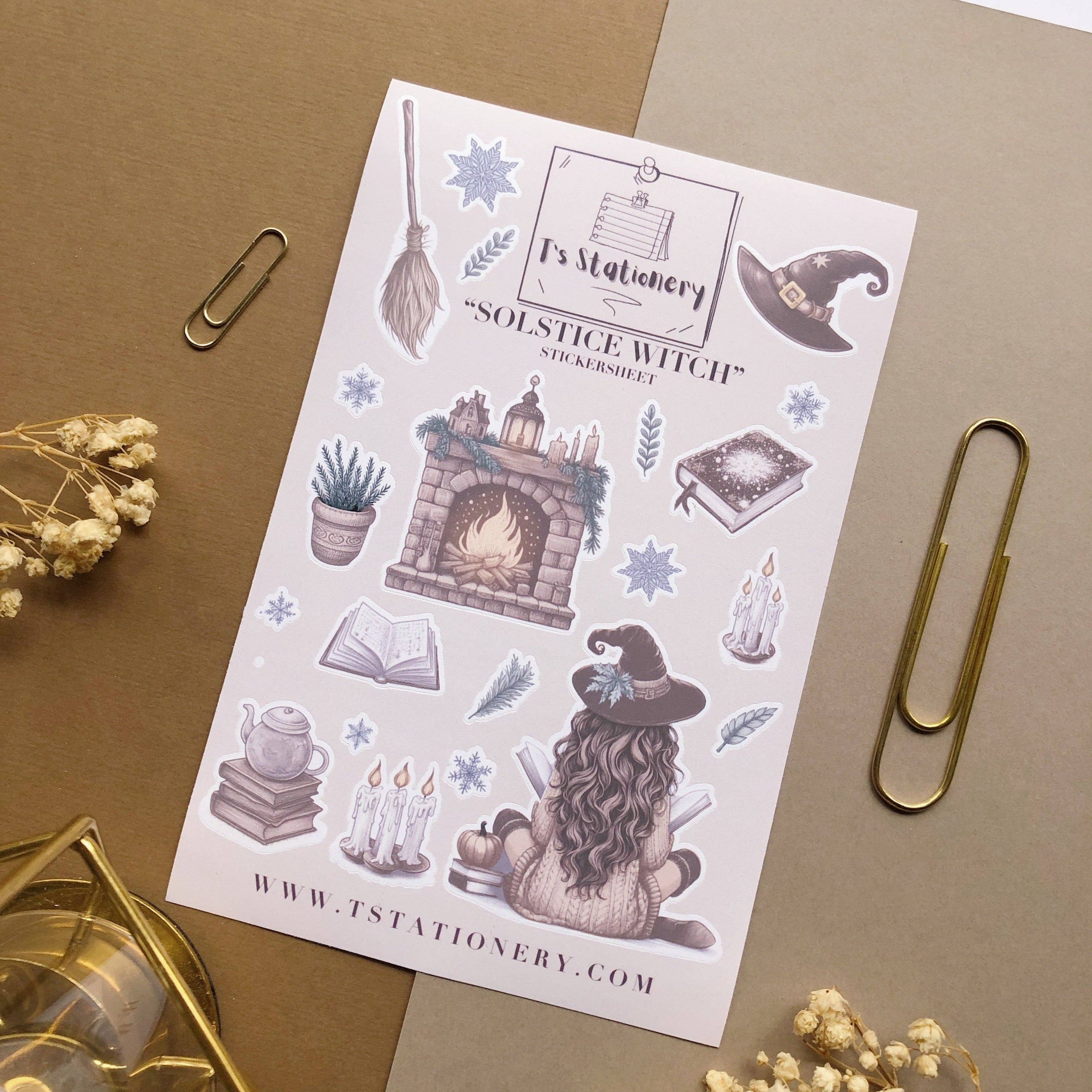 Solstice Witch Sticker Sheet — WashiGang