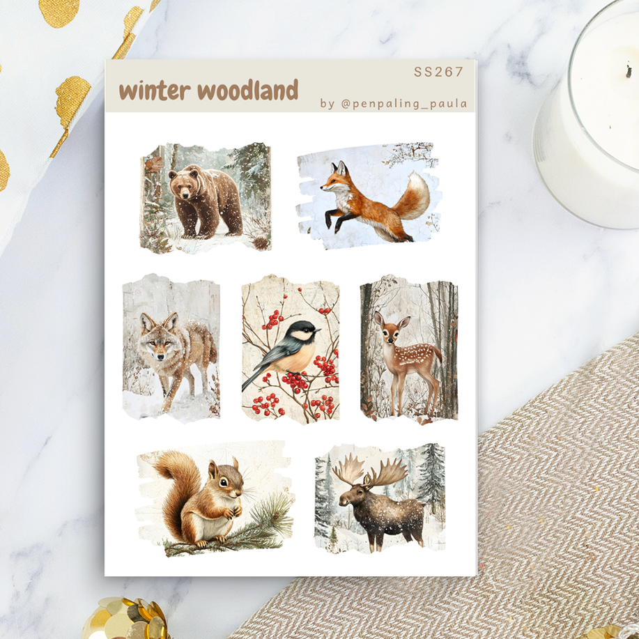 Winter Woodland - Sticker Sheet — WashiGang