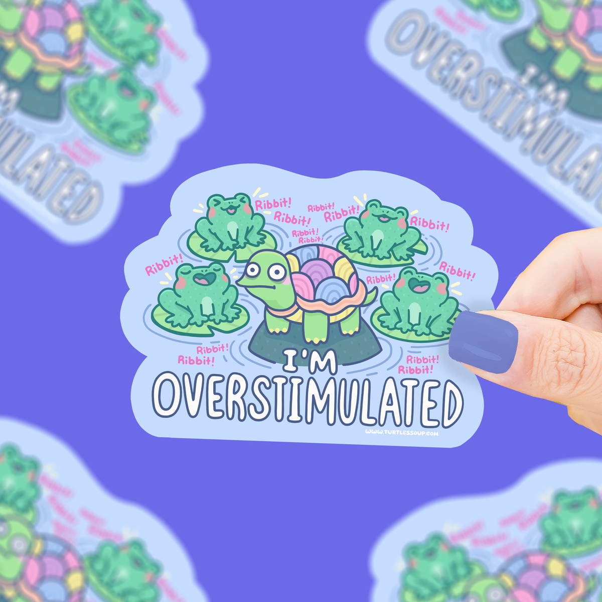 Overstimulated Vinyl Sticker — WashiGang
