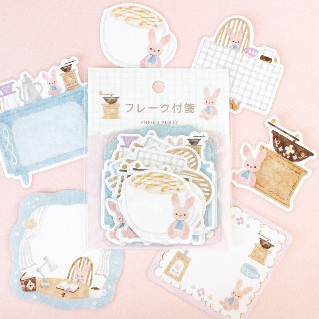 Nakauchi Waka x Papier Platz Flake Sticky Notes - Rabbit & Coffee ...