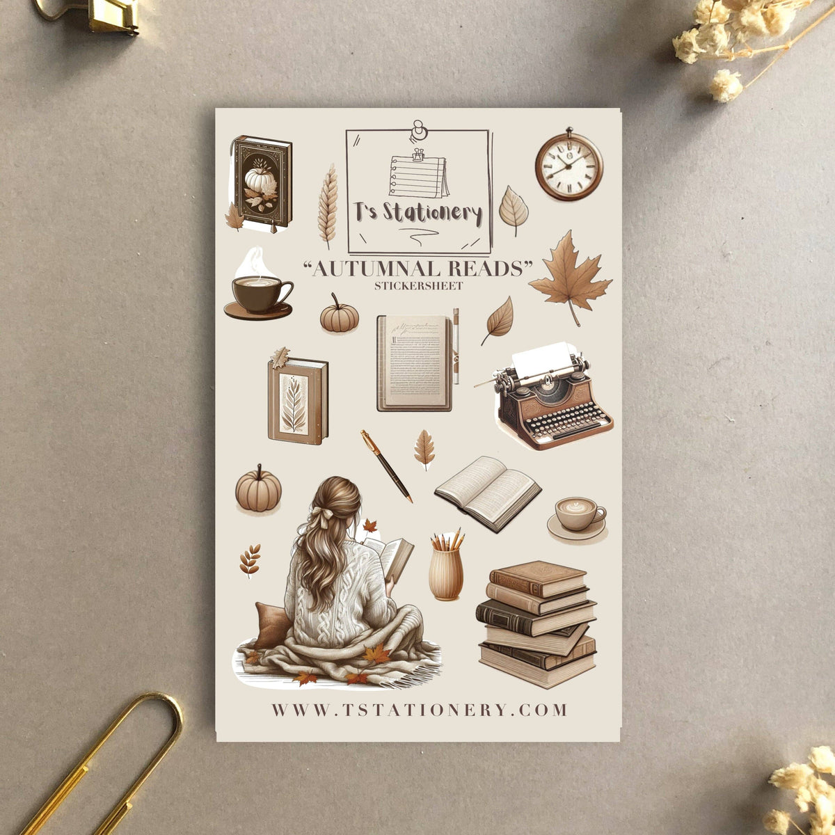 Autumnal Reads Sticker Sheet — WashiGang