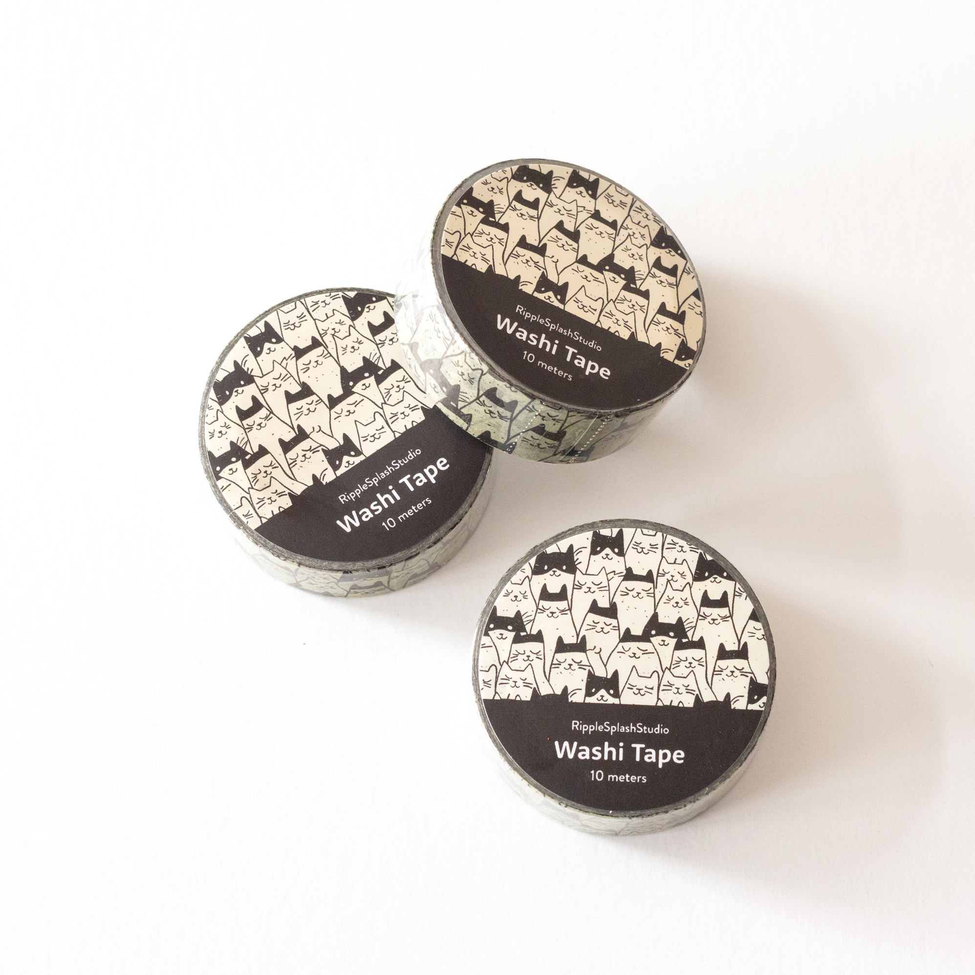 Monochrome Cats Washi Tape — WashiGang