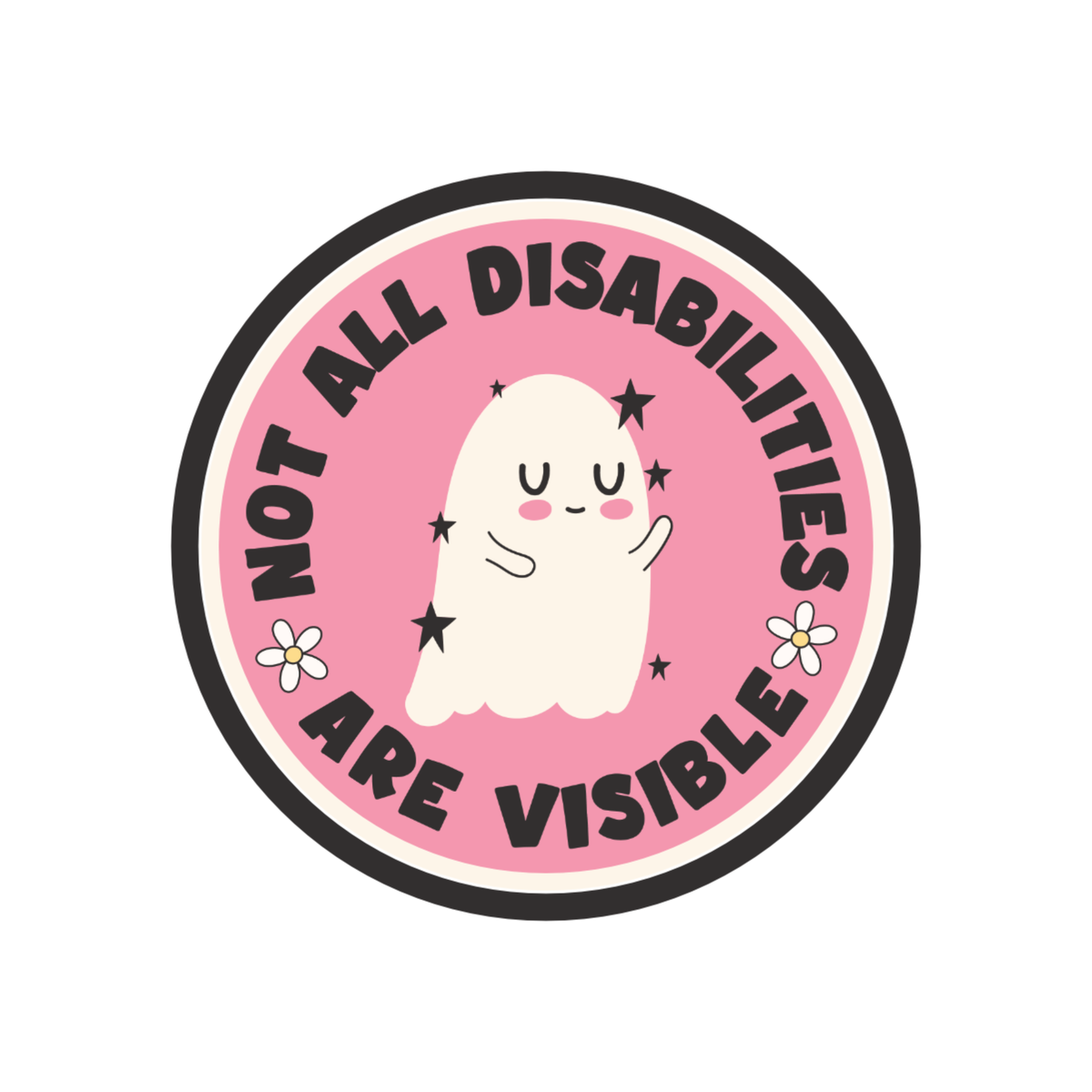 Invisible Disabilities Ghost Vinyl Sticker — WashiGang