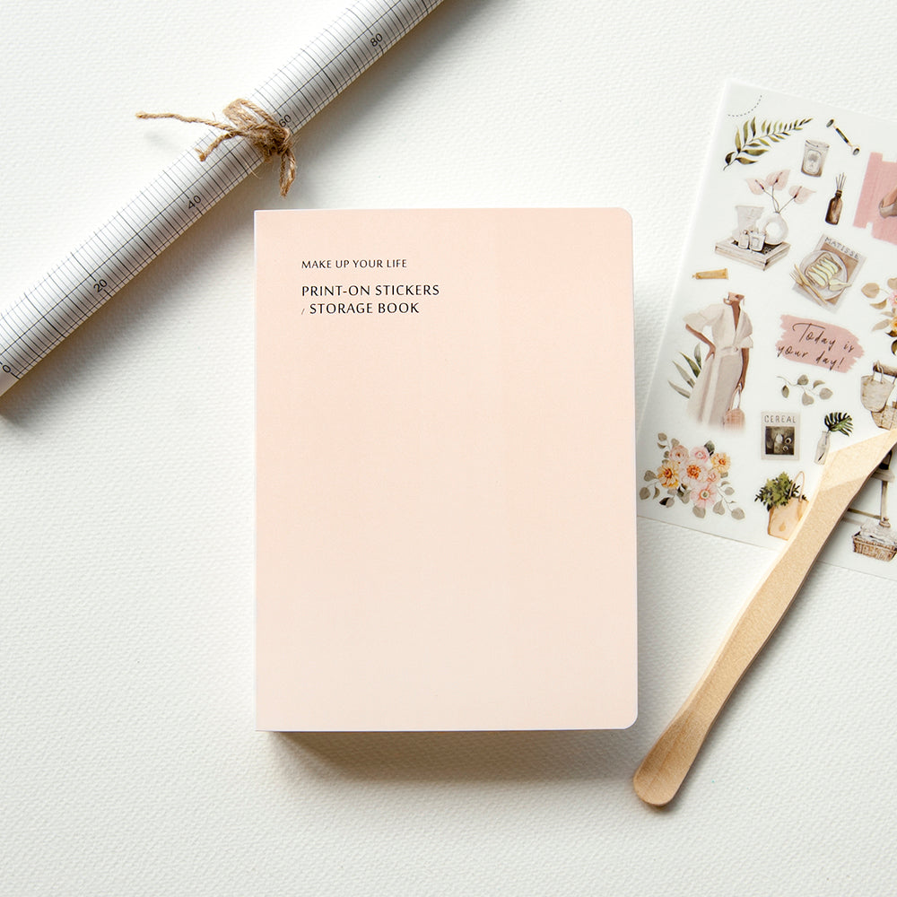 MU LifeStyle Sticker Storage Folder - Nude Pink | WashiGang Australia