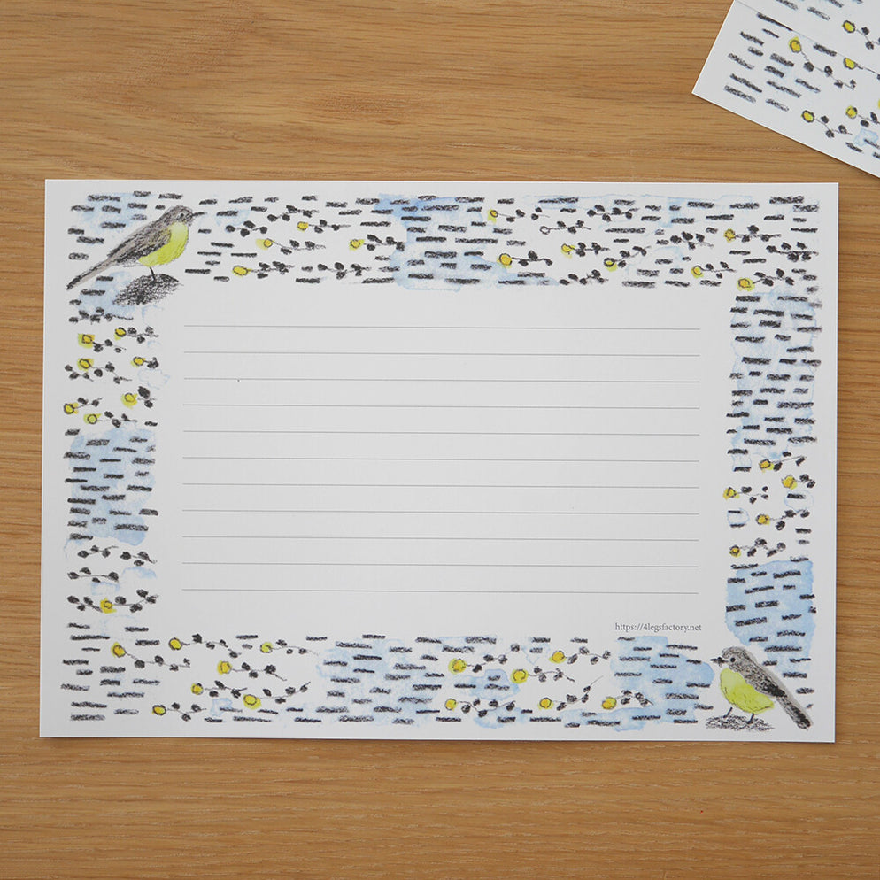 Small Birds Letter Writing Paper A5 Size - 40 Sheets | WashiGang Australia