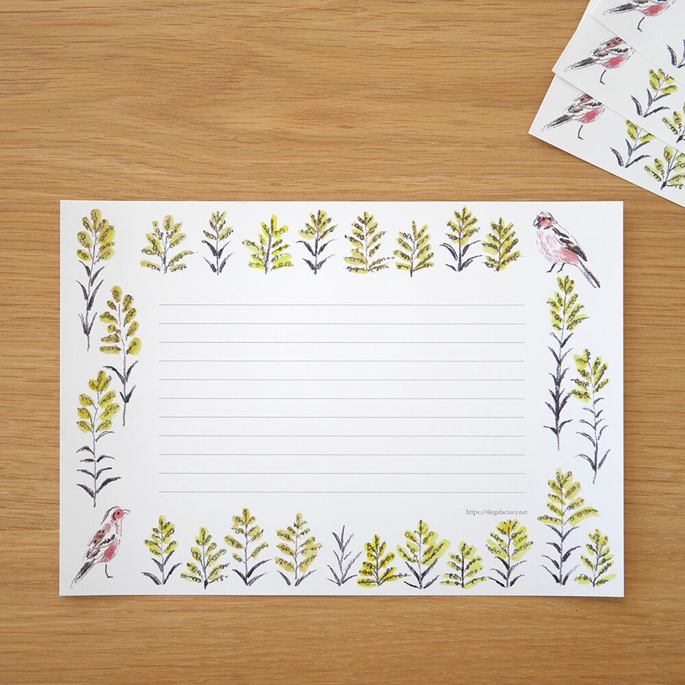 Small Birds Letter Writing Paper A5 Size - 40 Sheets | WashiGang Australia
