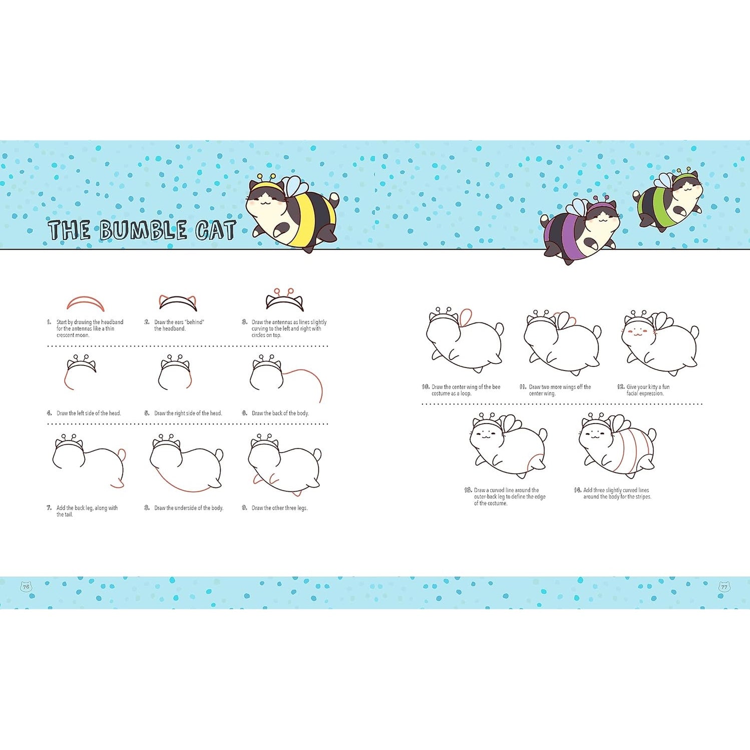 Mini Kawaii Kitties - Learn How To Draw 75 Cats In All Their Glory ...
