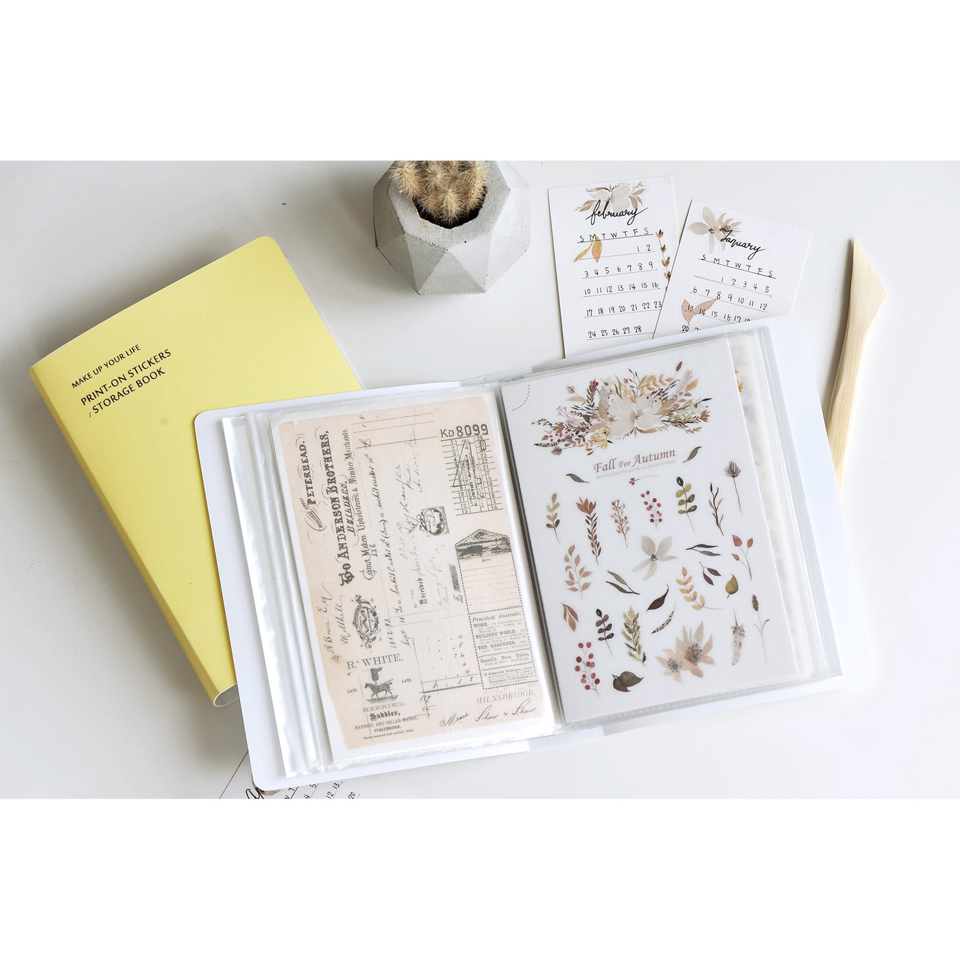 MU LifeStyle Sticker Storage Folder - Dusty Blue | WashiGang Australia