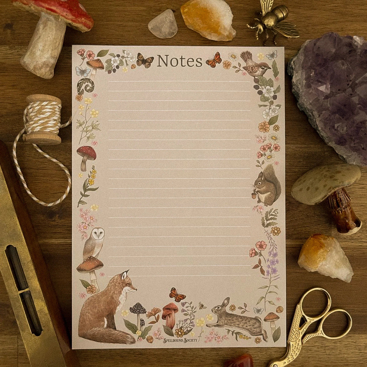 Woodland Animals A5 Notepad by Spellbound Society | WashiGang Australia