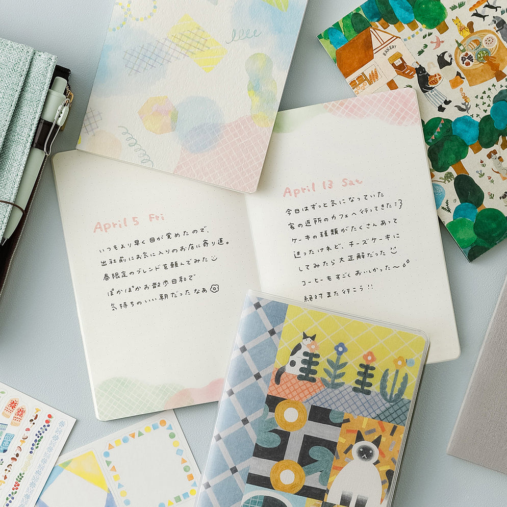 Midori Yuru Log B6 Notebook - Watercolour — WashiGang