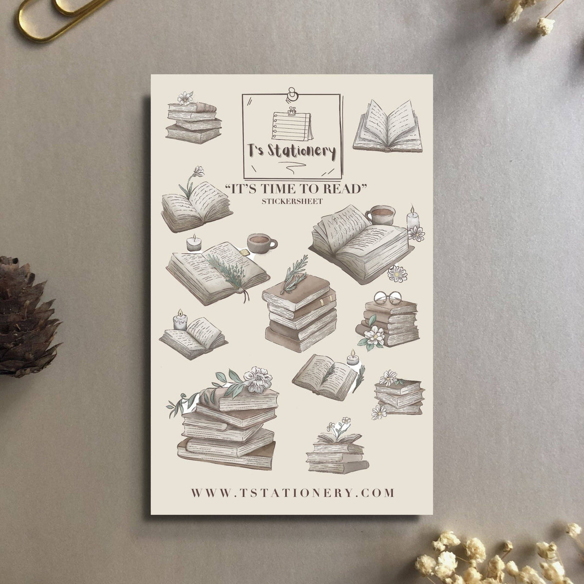 It's Time To Read Sticker Sheet — WashiGang