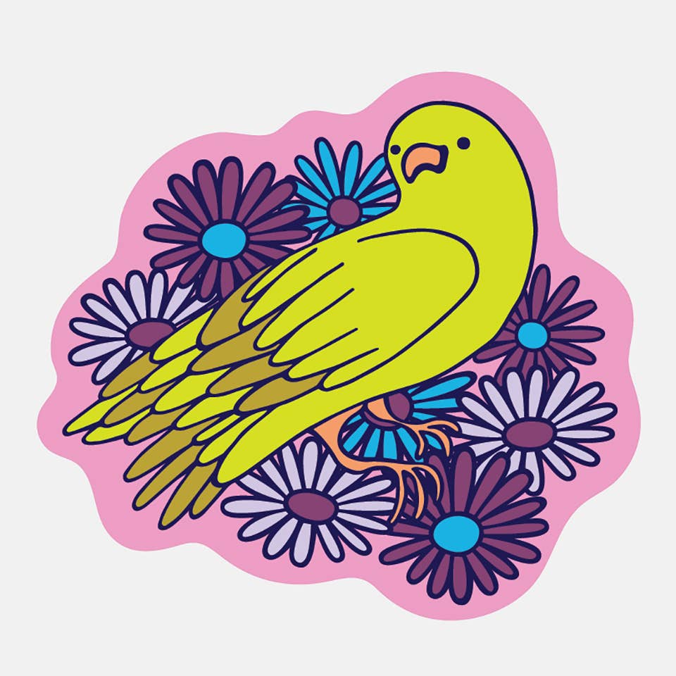 Parakeet Vinyl Sticker — WashiGang