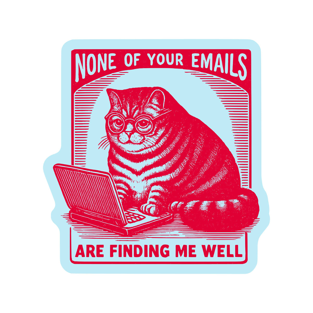 Work Kitty Vinyl Sticker — WashiGang