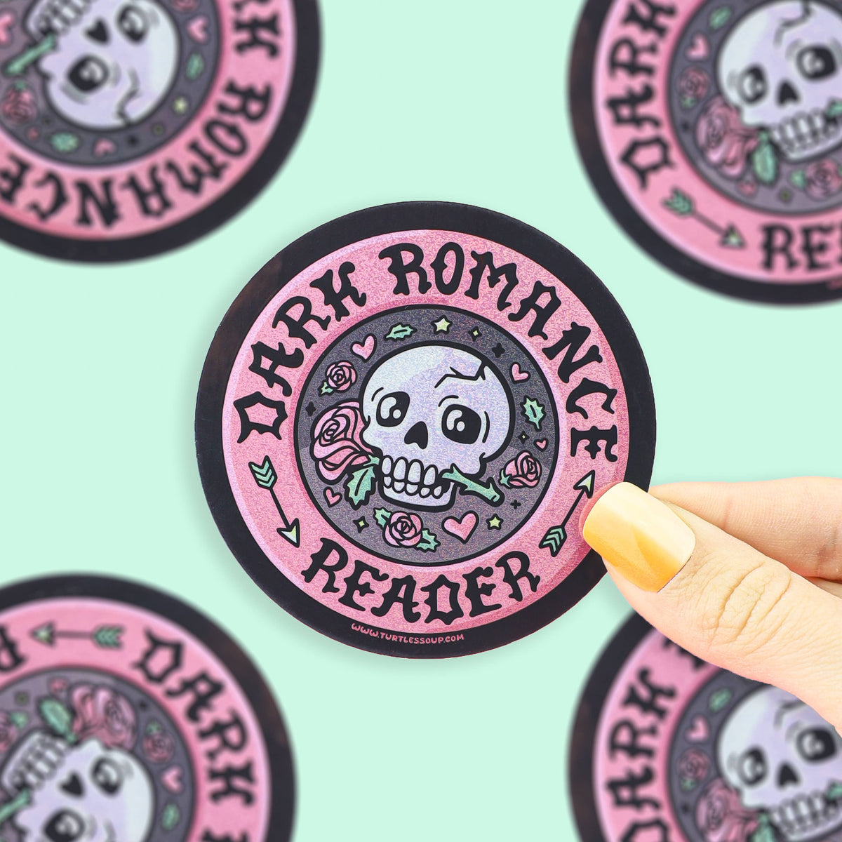 Dark Romance Reader Glitter Vinyl Sticker — WashiGang