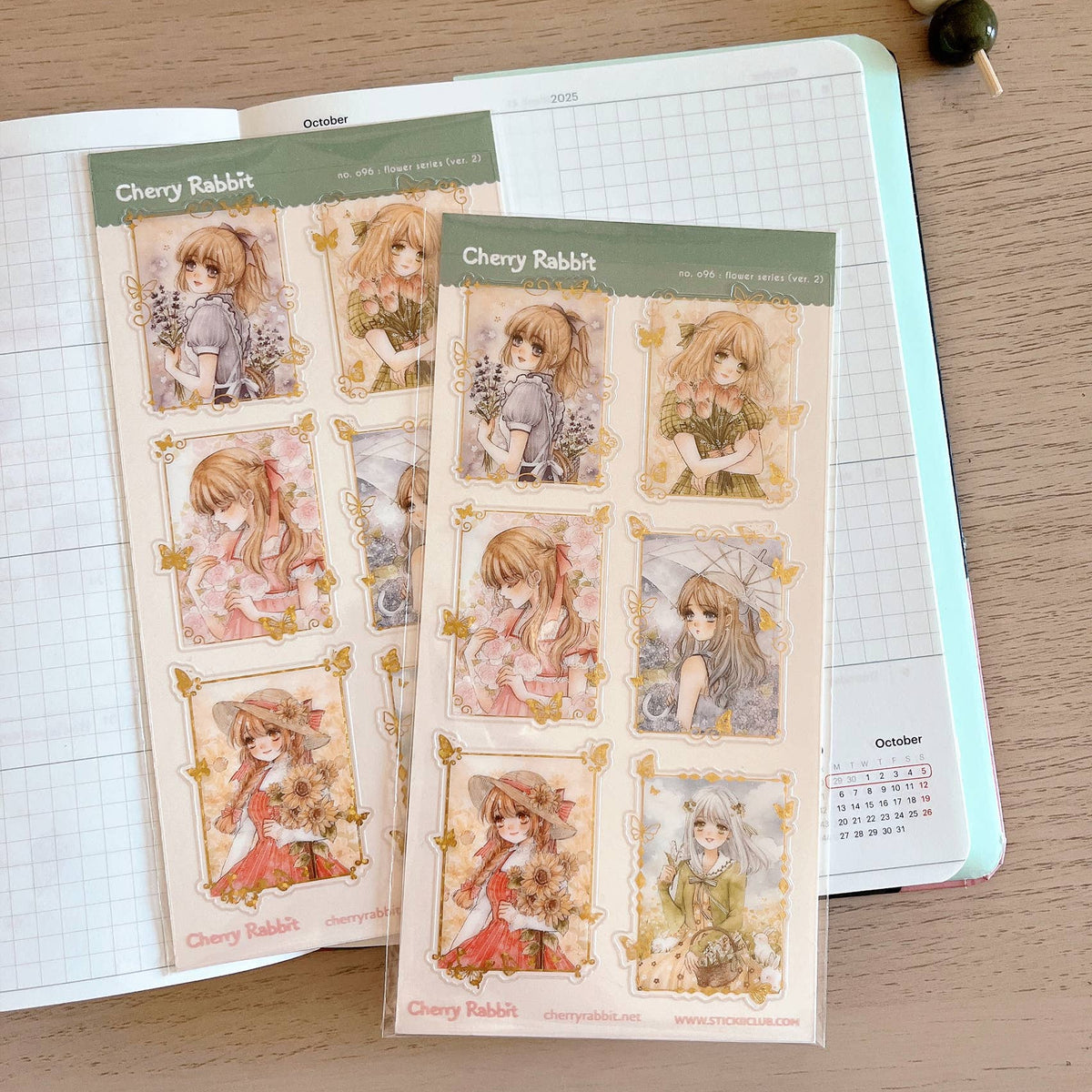 Flower Series Clear Sticker Sheet — WashiGang