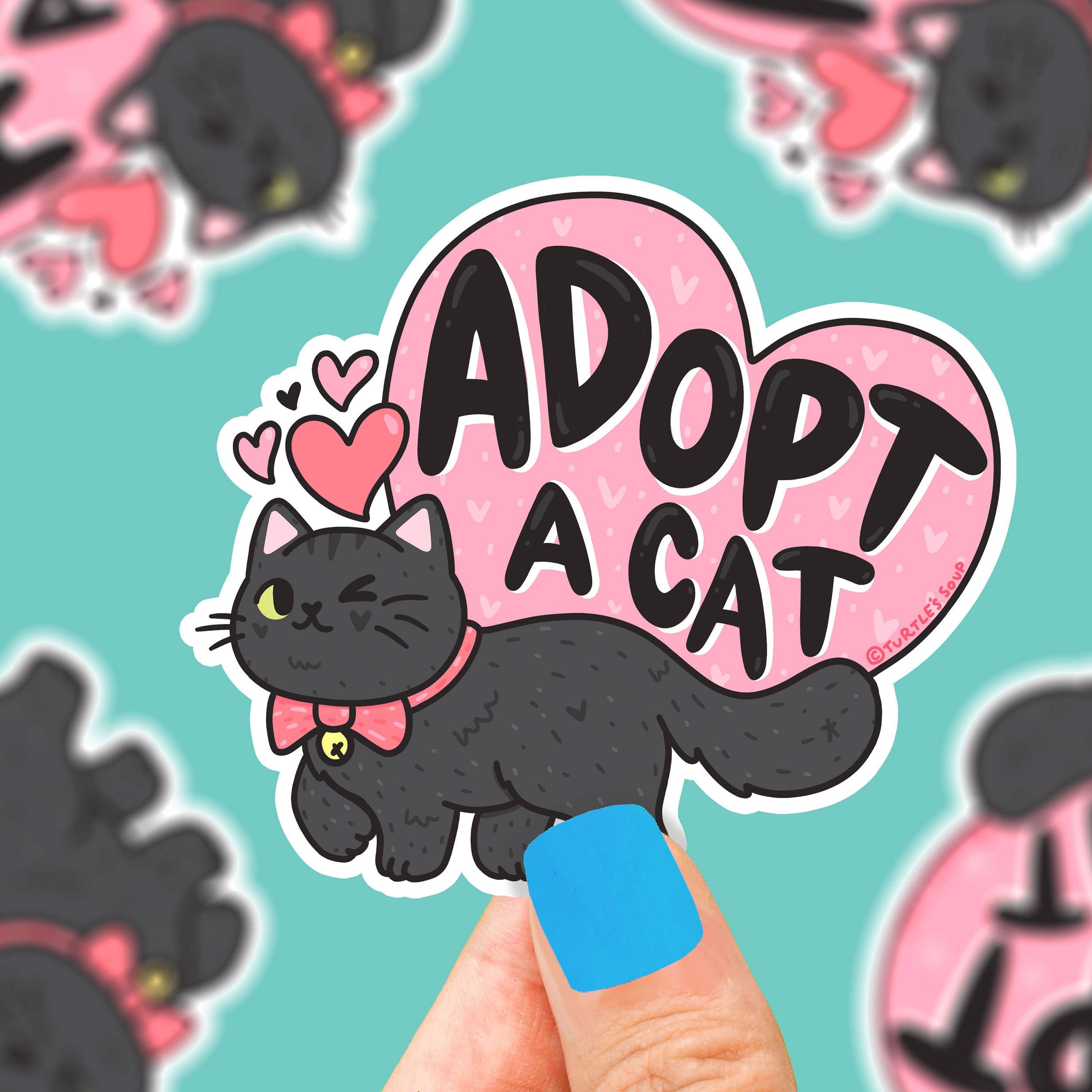Adopt a Cat Vinyl Sticker — WashiGang