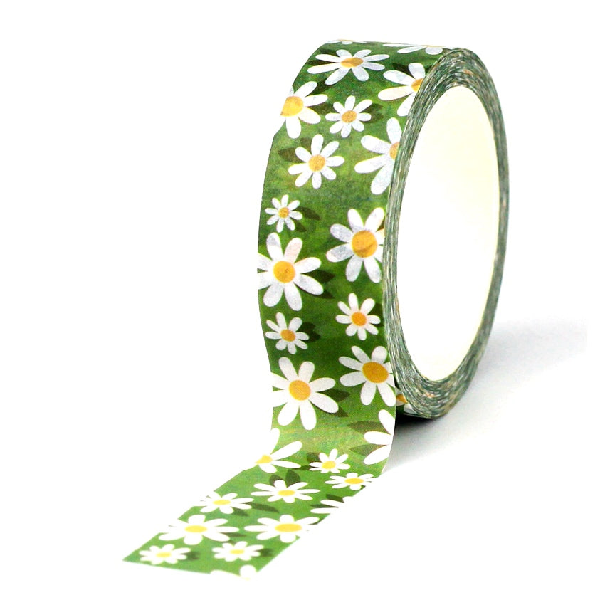 Green Daisy Washi Tape | WashiGang Australia