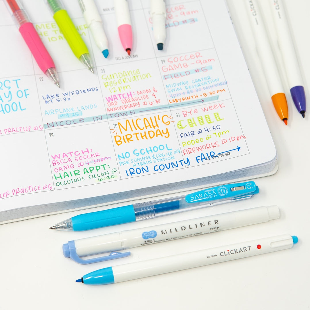 Zebra ClickArt Marker Pens - 12 Standard Colours | WashiGang Australia