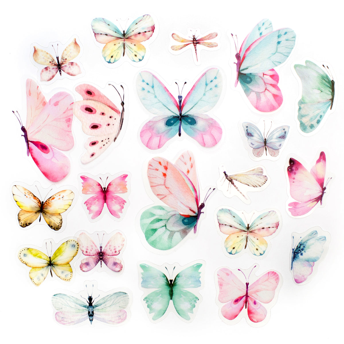 Transparent Butterfly Deco Stickers - Pastel | WashiGang Australia